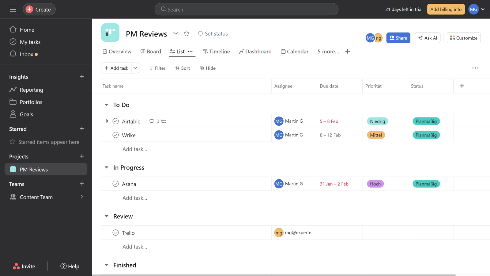 Best Project Management Software: 11 Tools Reviewed | EXPERTE.com